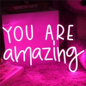 Urban Outfitters | Wall Decor | You Are Amazing Bright Pink Neon Led ...